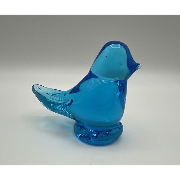 Handmade | Art | Vintage Ron Ray 3 Blue Bird Of Happiness Glass ...